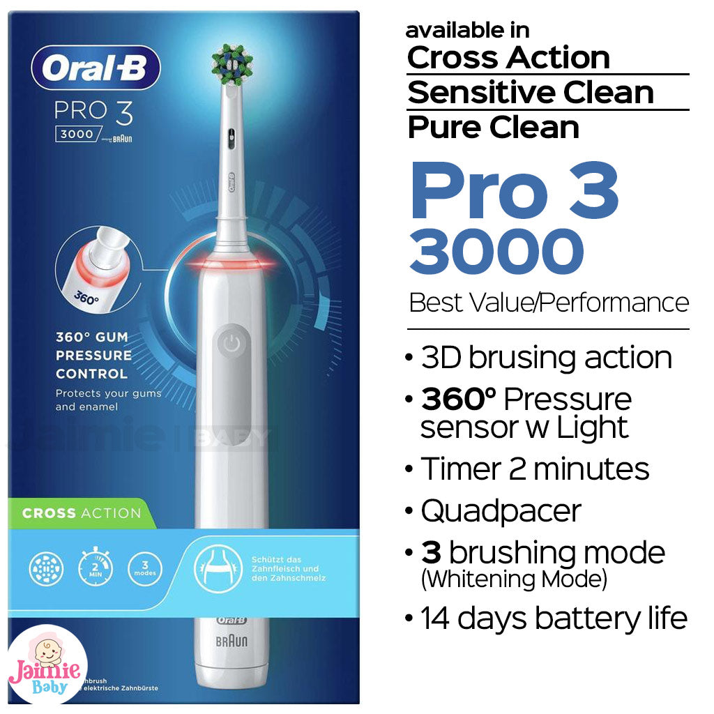 Oral B Pro 3000 Electric Toothbrush UK German Version Jaimie Baby